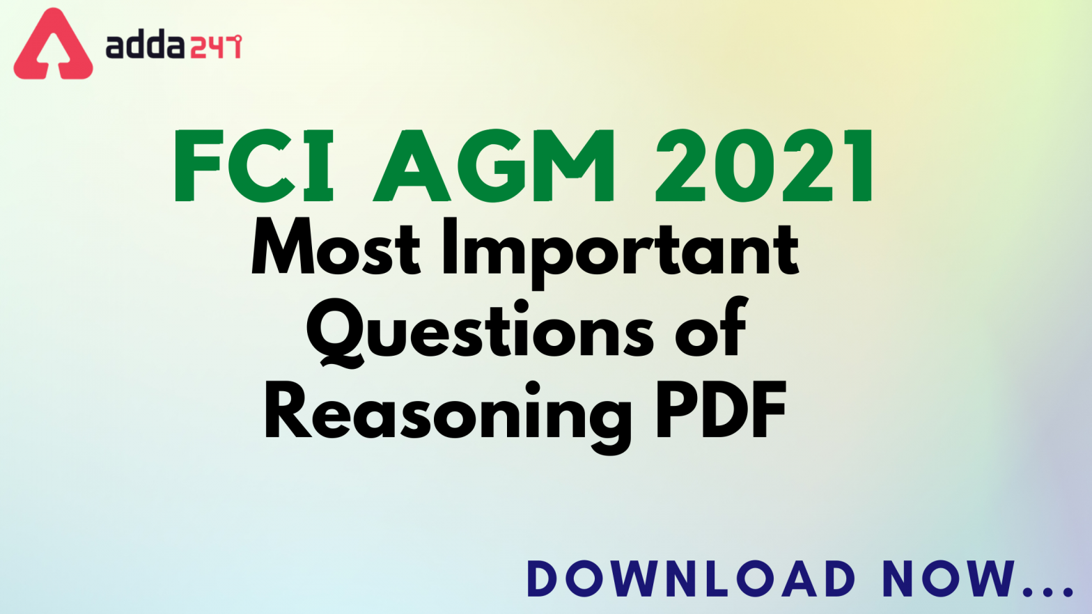 FCI AGM Study Material & Free PDF: Reasoning Questions PDF With Solution