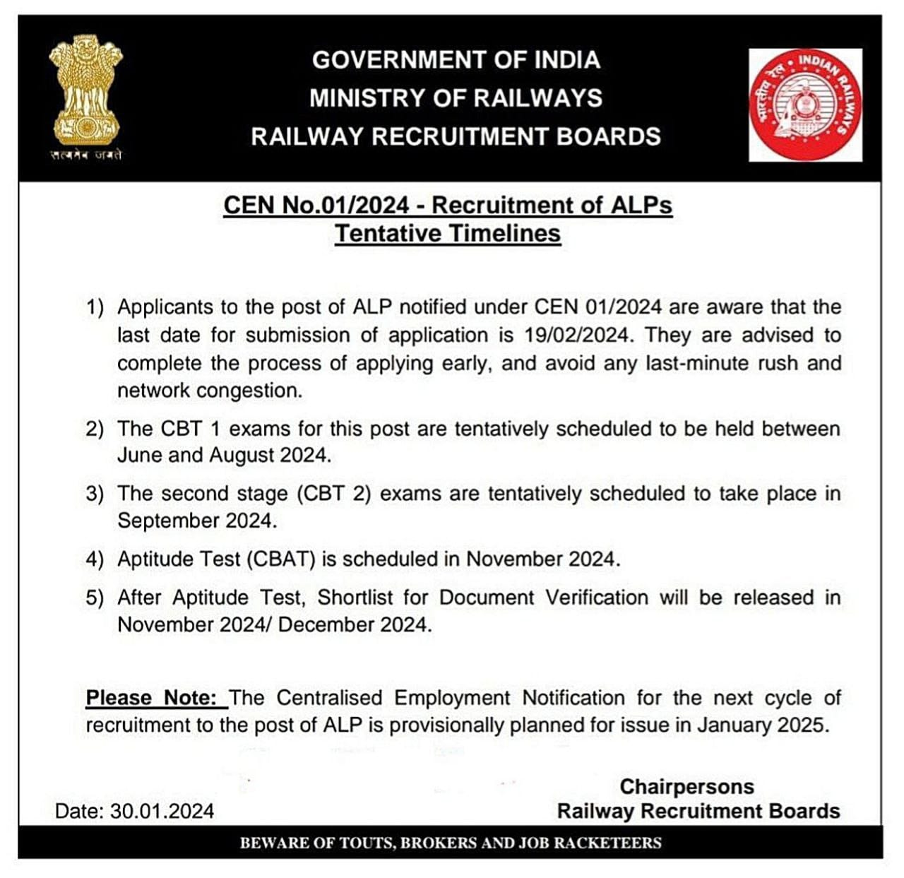 RRB ALP Exam Date 2024 Out, Check Exam Schedule and Latest Exam Pattern