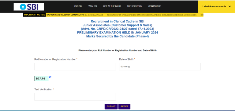 SBI Clerk Prelims Result 2024 Out, Download Link Active