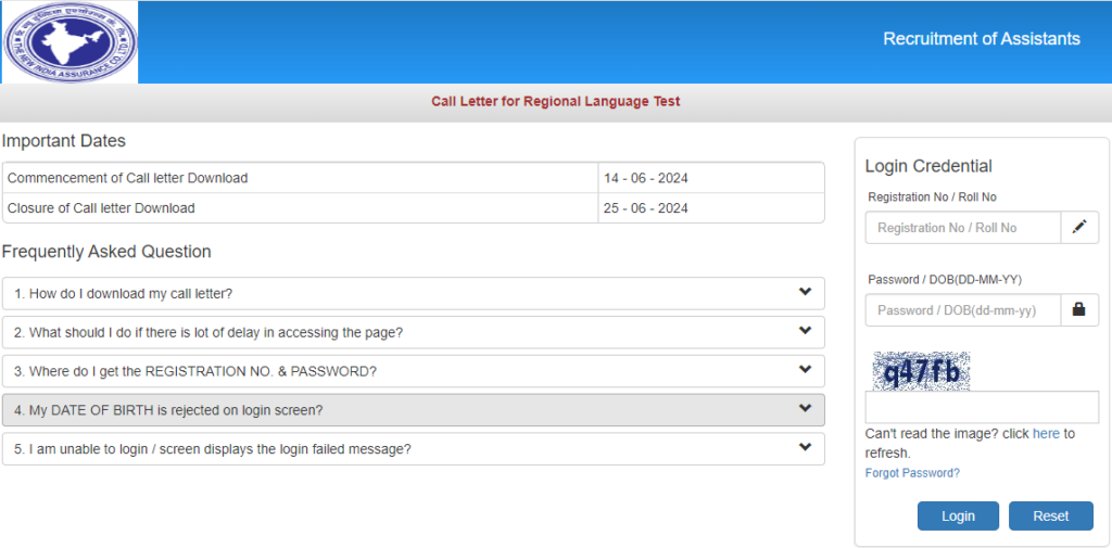NIACL Assistant LPT Admit Card 2024 Out, Download Language Proficiency ...