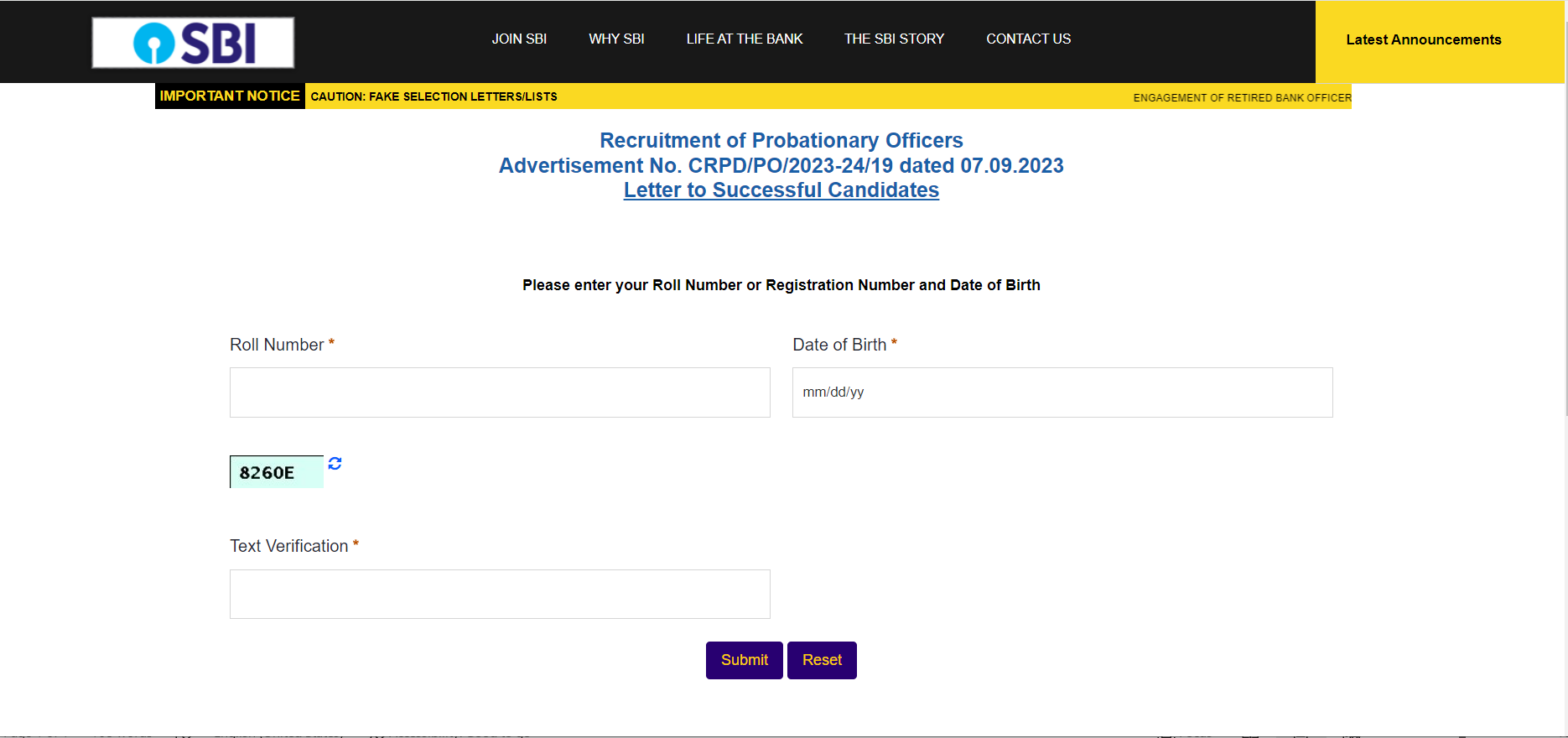 SBI PO Joining Date Released, Circle Allotment Letter Out