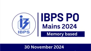 IBPS PO Memory Based Paper 2024, Attempt and Download PDF