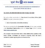 UCO Bank LBO Exam Date 2025 Out, Check Complete Schedule