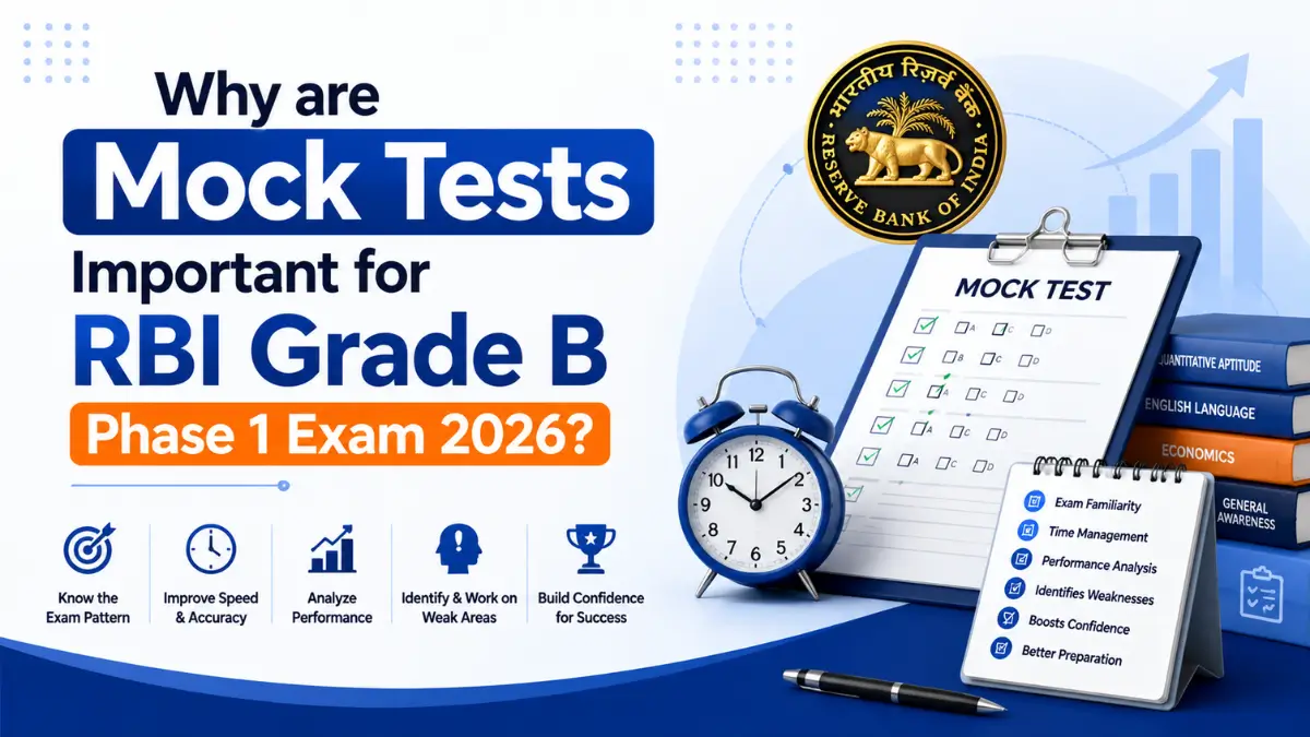 Why are Mock Tests Important for RBI Grade B Phase 1 Exam 2026?